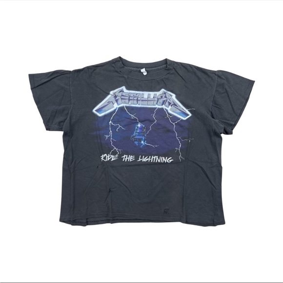 Metalica | Tops | Vintage Metalica Reversible Cut And Cropped Band Tee ...
